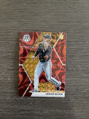 2021 Panini Mosaic Baseball-Jared Oliva RC #254-Reactive Red Prizm | eBay
