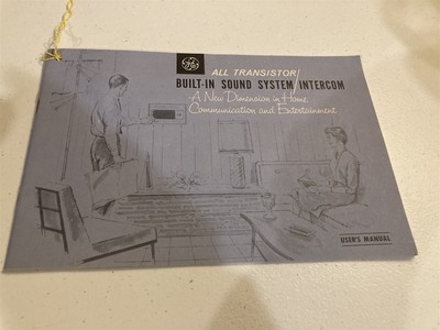 vintage user manual for GE all transistor built-in sound system ...