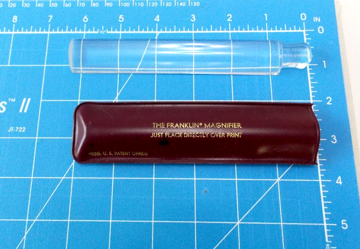 Vintage Lucite The Franklin Magnifier with Case Magnifying Glass 6 ...