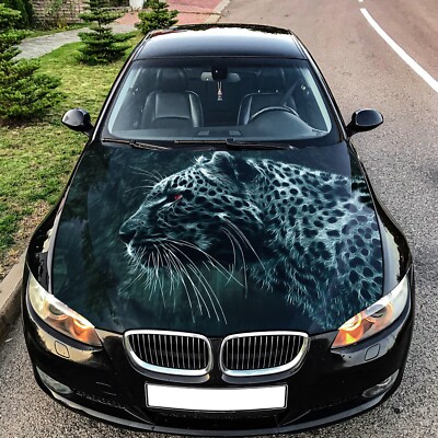 Leopard Car Hood Wrap Decal Vinyl Sticker Full Color Graphic Fit Any ...