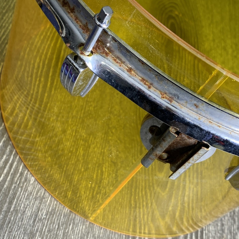 Ludwig Vistalite 10x14" Yellow Concert Rack Tom Drum Vintage 1970s USA ...