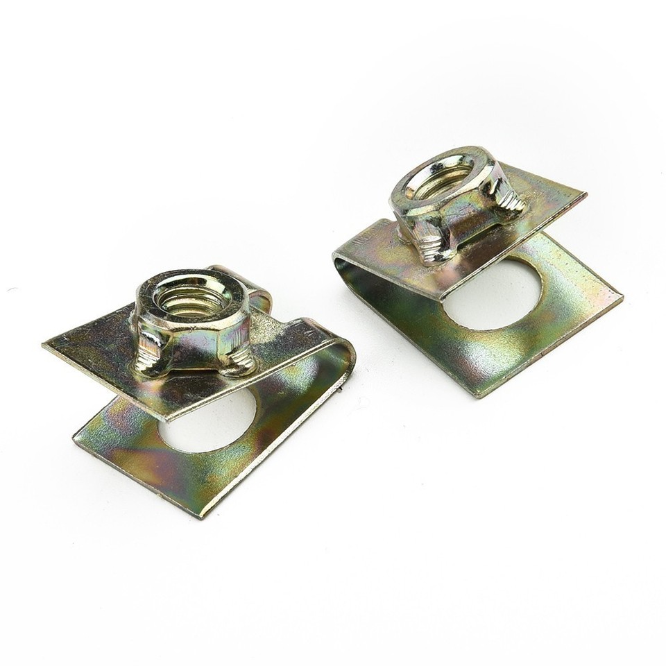 20 X Metal U-Shape Clips Speed Nuts Fastener Rivet M6 For Auto Car ...