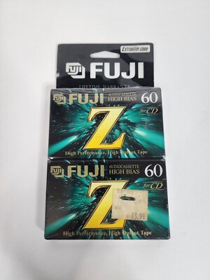 2 Pack FUJI Z 60 TYPE II BLANK CASSETTE TAPES. (SEALED) NEW | eBay