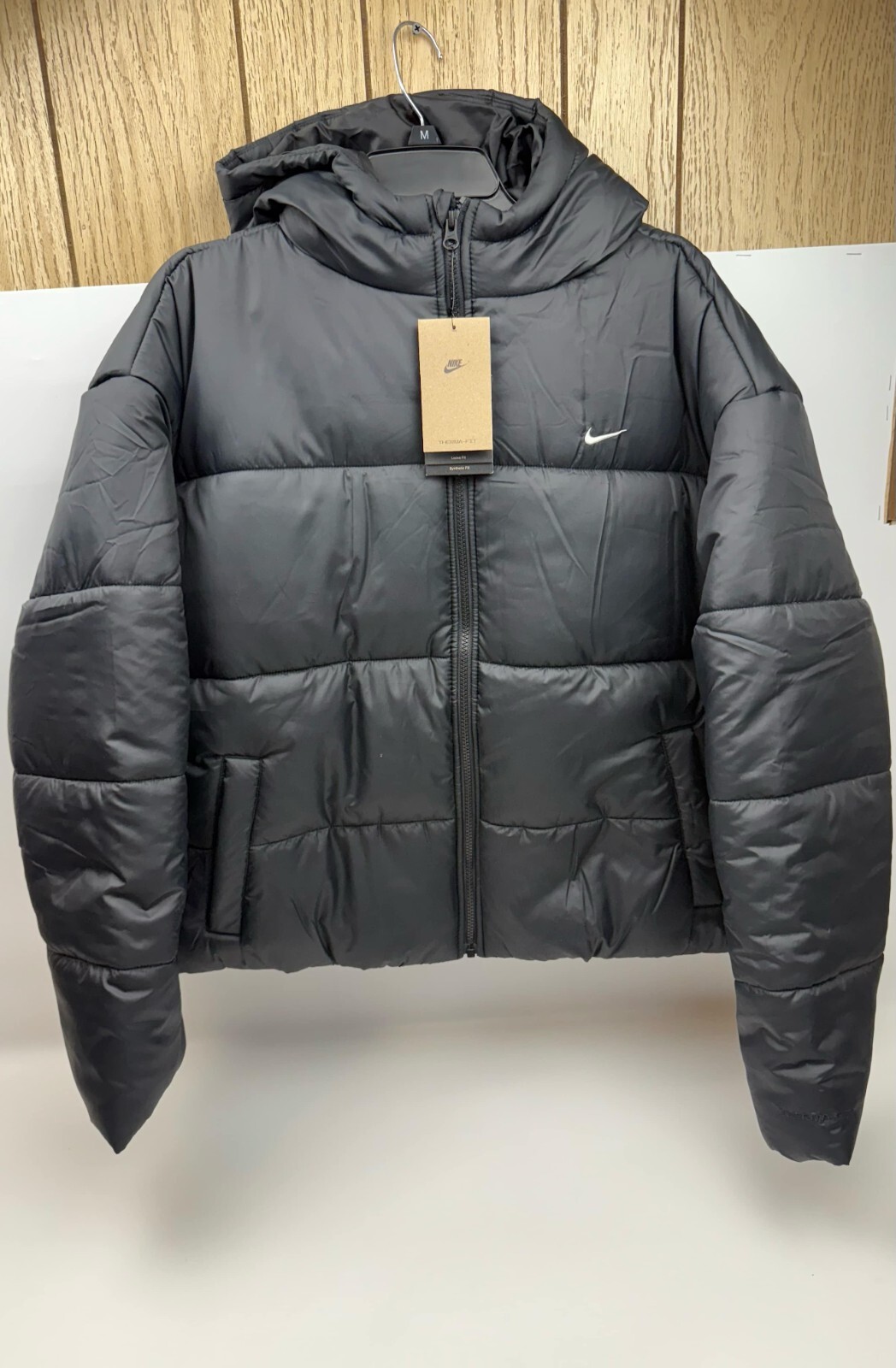 Nike Womens Sportswear Classic Puffer Black WhiteXX Large NEW | eBay