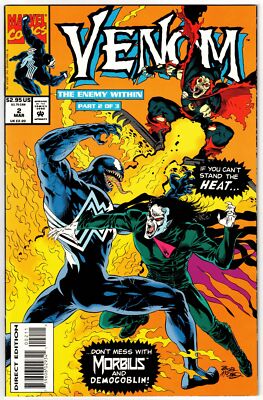 VENOM THE ENEMY WITHIN #2 (1994)- VENOM VS MORBIUS COVER- MARVEL- VF+ ...