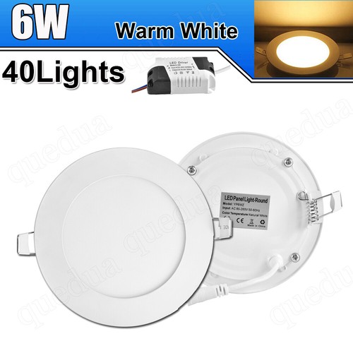 40Pcs 4 Inch LED Ceiling Lights Ultra-Thin Recessed Rerofit Kit 3000K ...