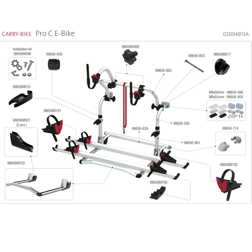 Fiamma Carry Bike Pro RV Bicycle Rack ( C, E-Bike, C + E-Bike) 02094 ...
