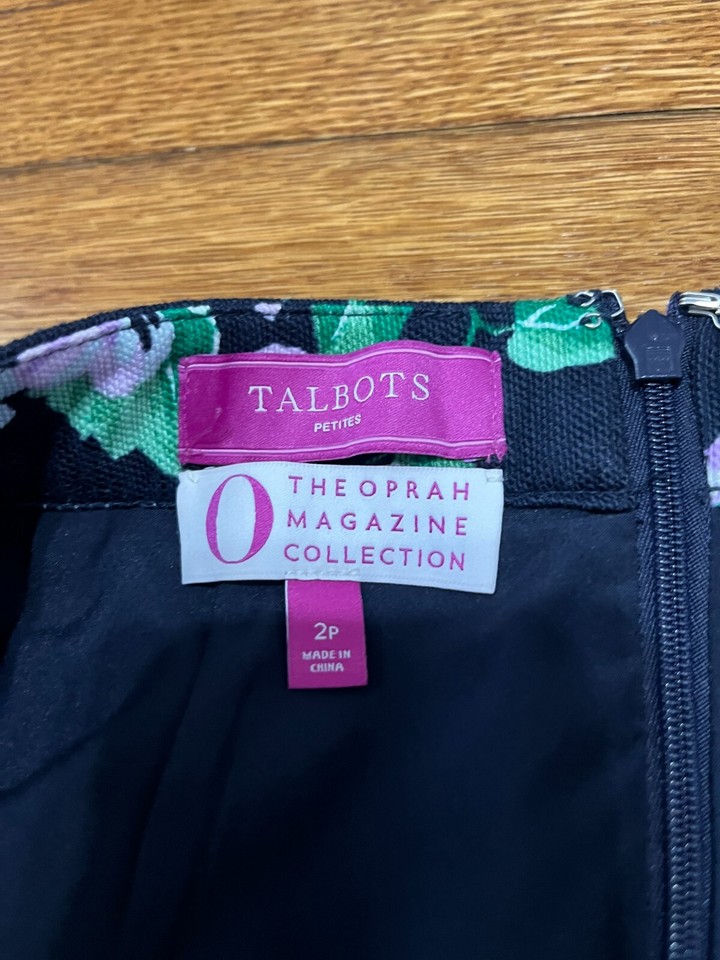 TALBOTS The Oprah Magazine Collection Floral Skirt Women's Size 2p ...