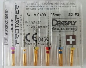 Dental Dentsply Rotary ProTaper Universal Engine NiTi Files 25 mm SX-F3 ...