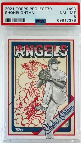 2021 Topps Project 70 Shohei Ohtani By Mister Cartoon #493 PSA 8 Low ...