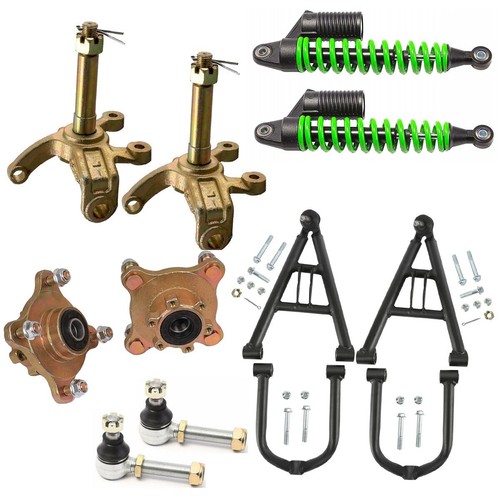 4 Stud Front Suspension Shock A-Arm Swing Arm Spindle Hub kit ATV Quad ...