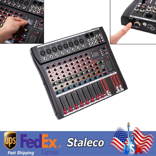8 Channel Bluetooth Live Studio Audio Mixer Power Mixing Console Board ...
