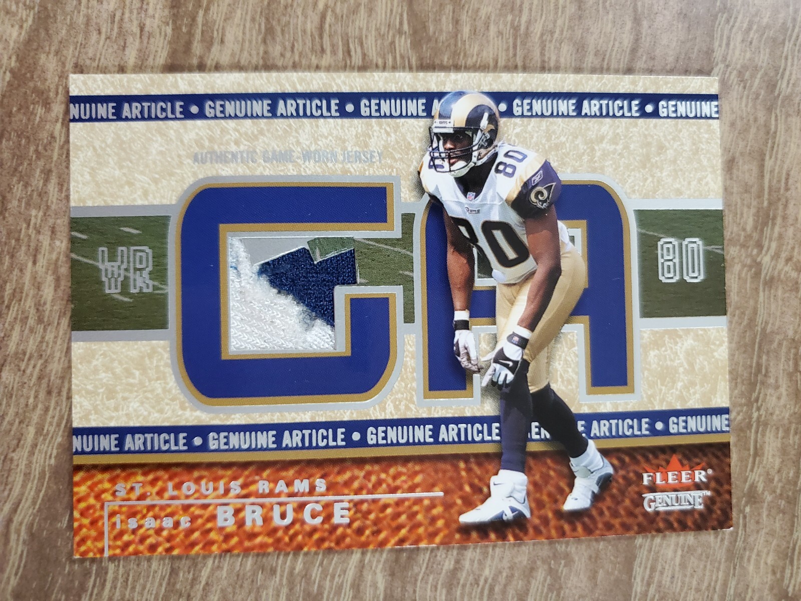 Isaac Bruce 2002 Fleer Genuine Article Relic | eBay