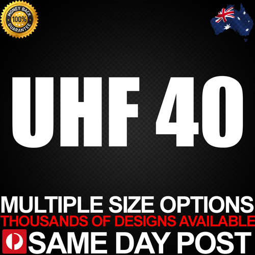 CUSTOM UHF STICKER Australia Decal Caravan Boat Radio For Jayco Ute ...