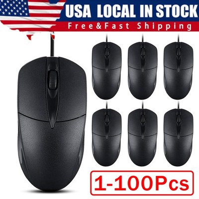 USB 2.0 Optical Wired Scroll Wheel Mouse PC Laptop Notebook Desktop ...