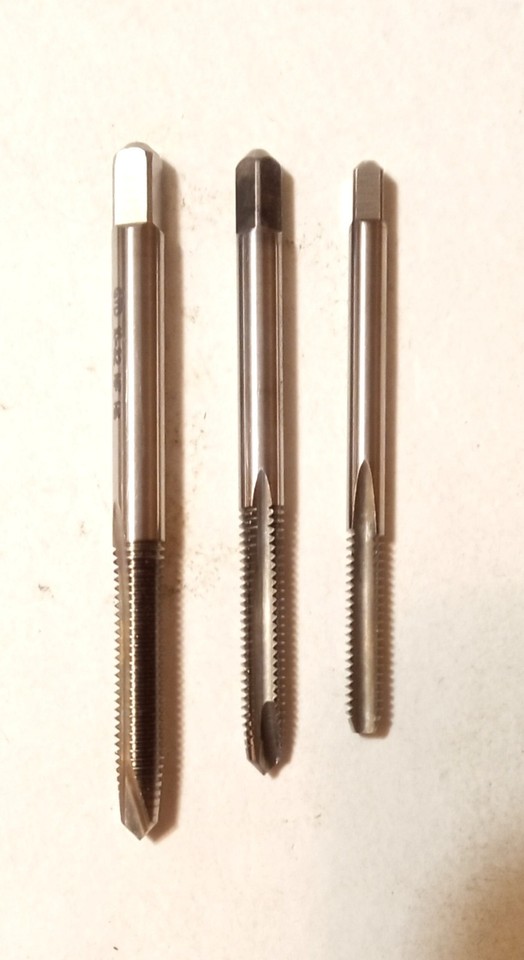 (3) 2-Flute Fine Thread Taps Sizes #10-32 #8-32 and #6-32 HS | eBay