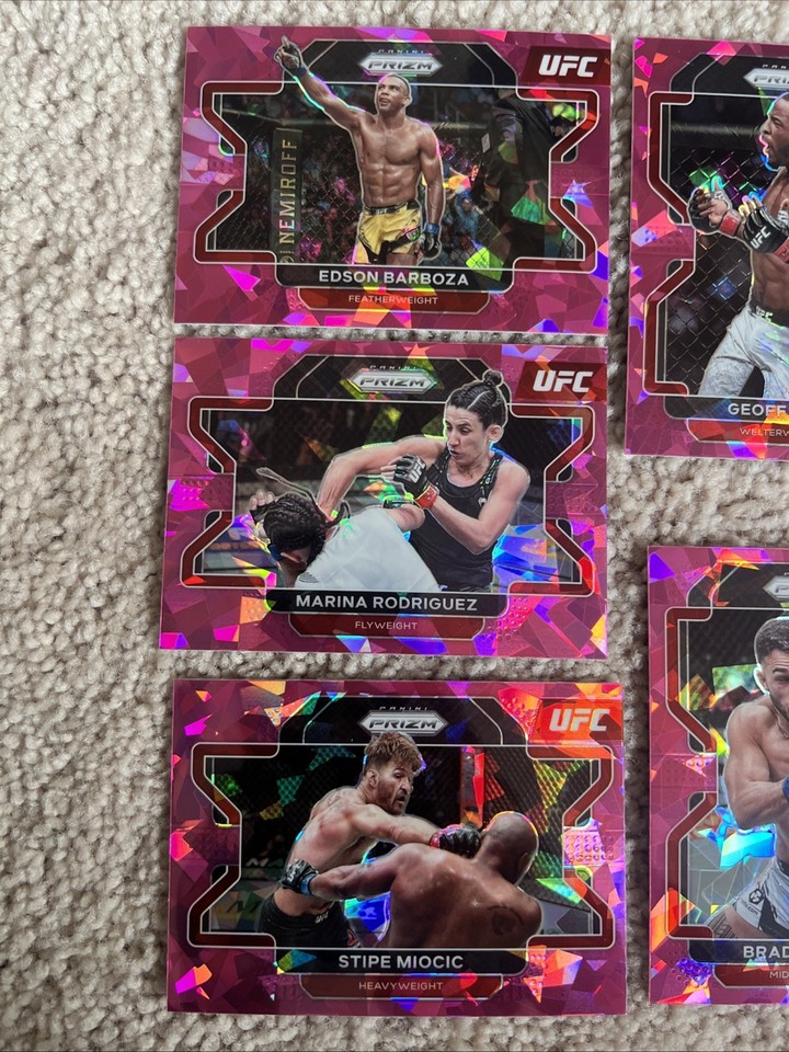 2022 Panini Ufc Cracked Pink Ice Prizm Lot of 9 Cards | eBay