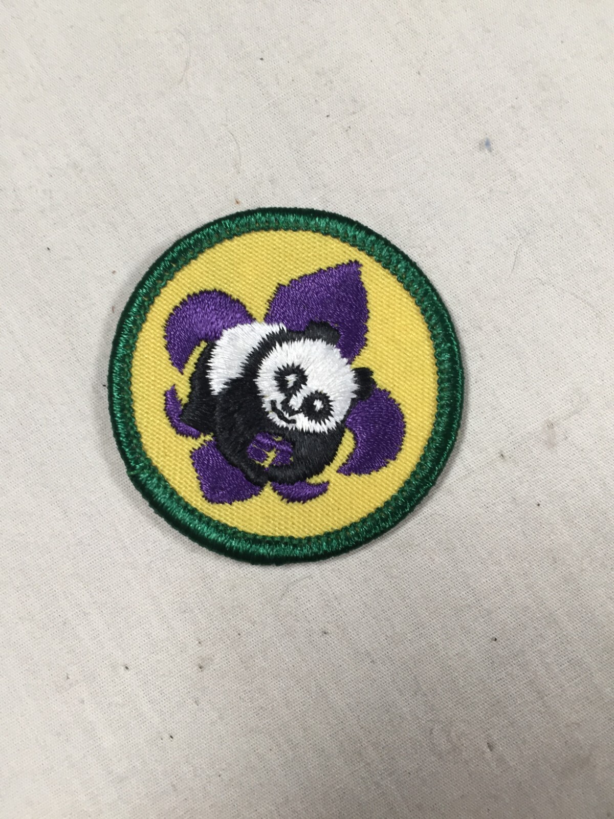 Cub Scout World Conservation Award round yel scout stuff plastic BSA ...