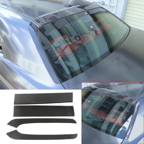 4×Carbon Fiber Rear Windshield Panel Decorative Cover for Dodge ...