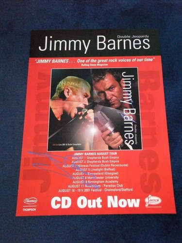 JIMMY BARNES SIGNED POSTER | eBay