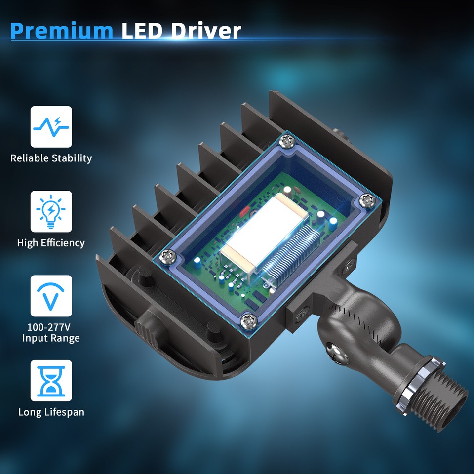 Mini LED Flood Light Knuckle Mount 15W 1500LM 5000K Outdoor Security ...