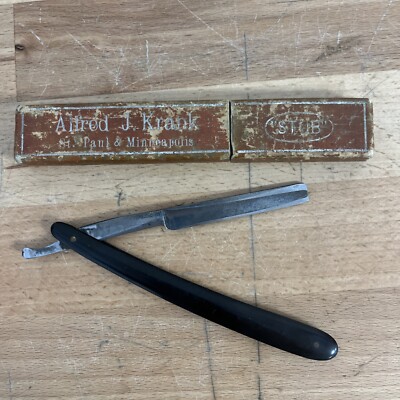 JA HellBerg Eskilstuna -Garanti -Sweden Straight Razor- Alfred J Krank ...