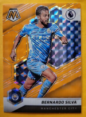 2021-22 Panini Mosaic Premier League Orange Fluorescent #11 Bernardo ...