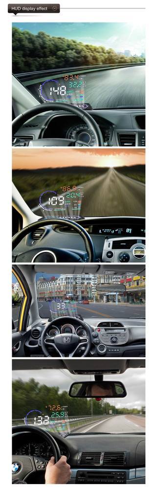 S7 5.8" Head Up Display OBD2 & GPS Windscreen Speedometer Sys For BMW ...
