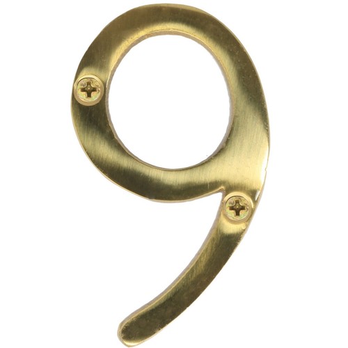 LARGE SOLID BRASS NUMBERS LETTERS WITH SCREWS 3/75mm House Home Front ...