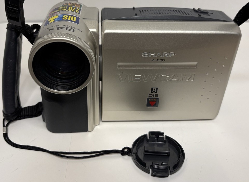 Sharp VL-E785 Viewcam Camcorder WORKS Batteries Charger Bag Remote 8 MM ...