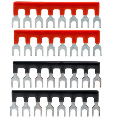 8-Postion Jumper Block Terminal Strips,400V 25A Barrier Fork Type ...