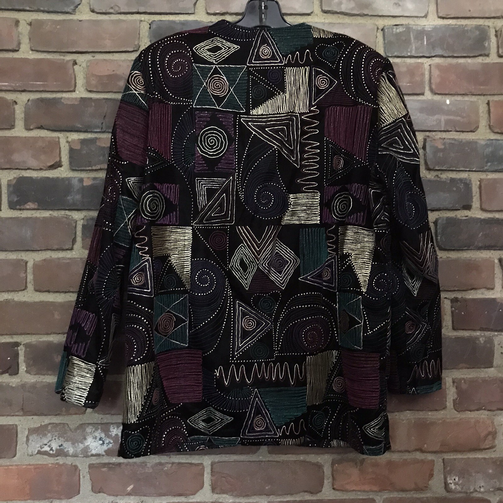 Vintage Tres Paquette | Velvet Loud Print Textured Ja… - Gem