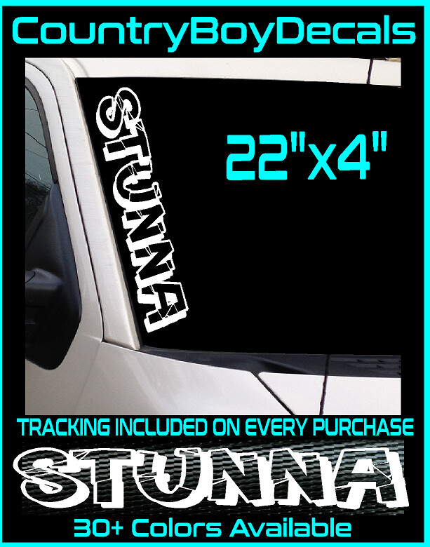 STUNNA 22" Vinyl Decal Sticker Windshield Turbo Boost JDM Car Diesel ...