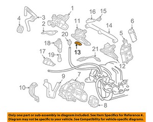 MERCEDES OEM 08-12 C300 3.0L-V6 Emission-Shut-off Valve Gasket ...