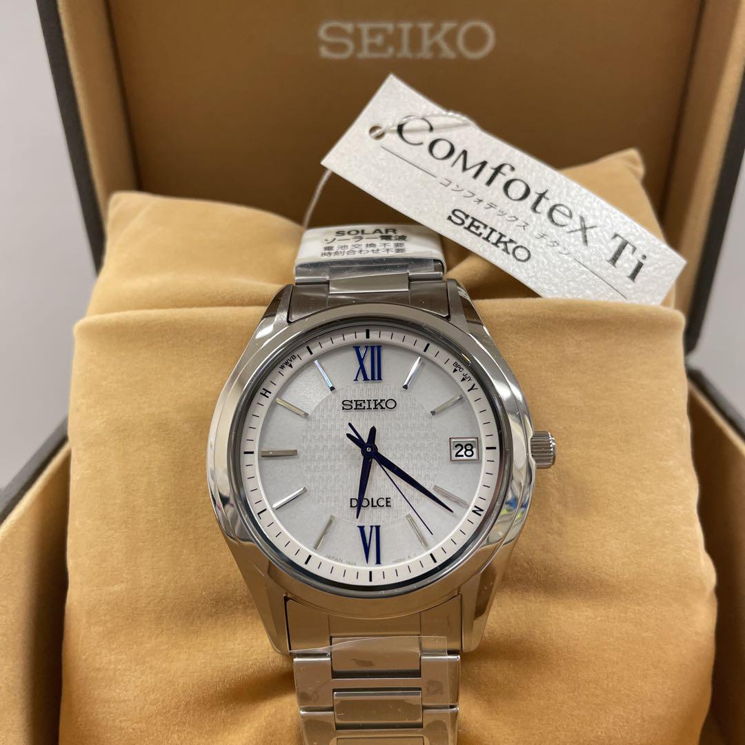 Seiko Dolce Cal.7B24 Comfotex Titanium Date Box Solar… - Gem