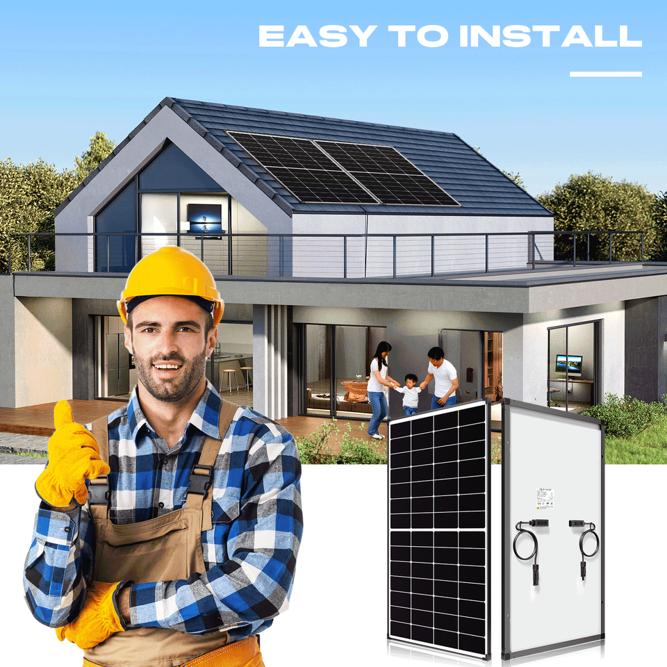 300W Watt Mono Solar Panel 12V Caravan RV Off Gird Battery Charging ...