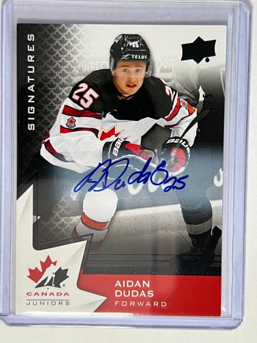 RARE: 2020-21 Team Canada Juniors - SIGNATURES #41 - U-20 - Aidan Dudas ...