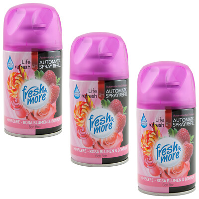 Fresh & more Automatique Spray Bon 3 X 250ml Rose Arôme:Blumen&himbeere ...