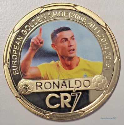 Souvenir Coin: Golden Coin for Christiano Ronaldo CR7 - Golden Metal ...