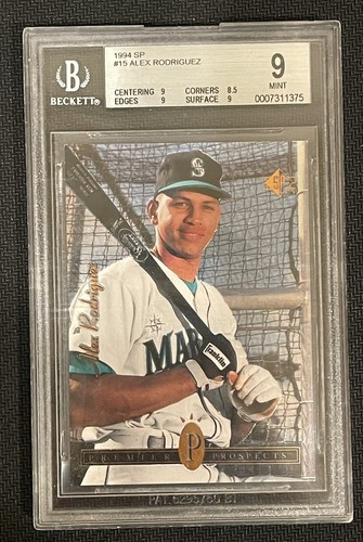 1994 SP Alex Rodriguez Premier Prospects BGS 9 Mariners | eBay