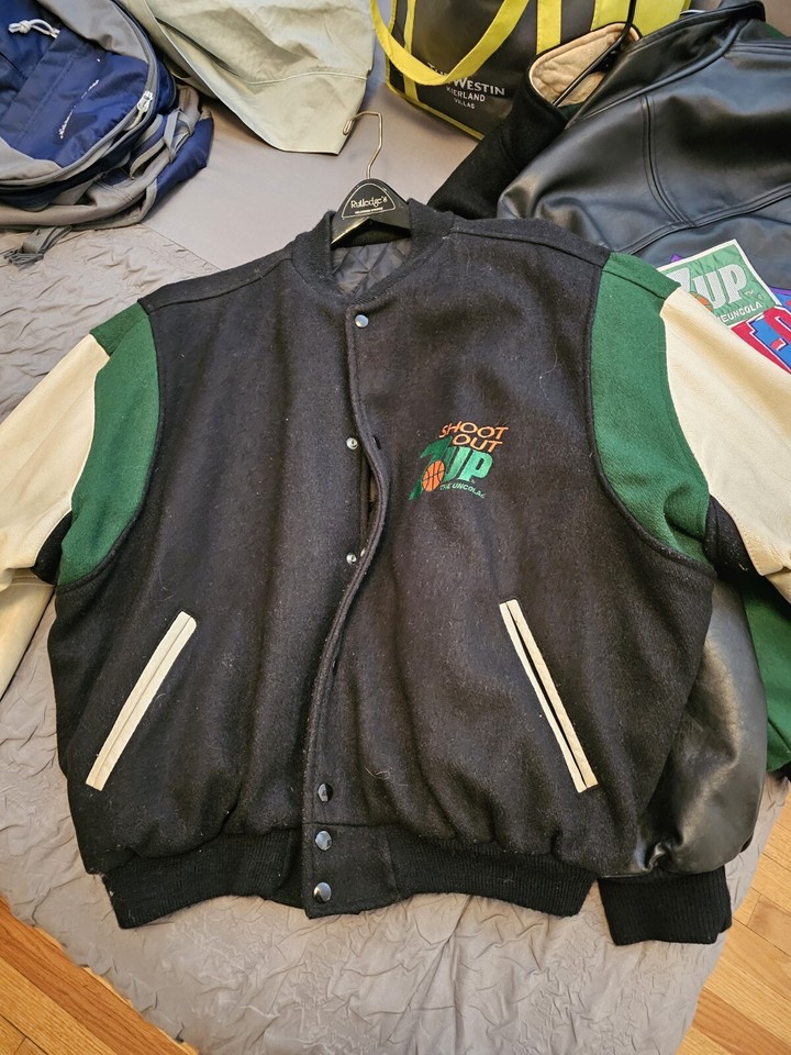 Vintage NBA 7UP Shootout Leather Jacket | eBay