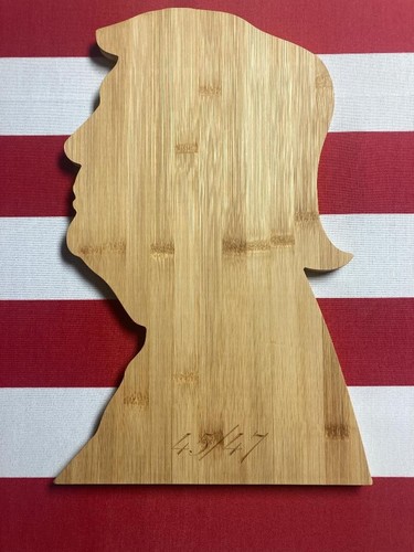 Trump Shaped Charcuterie Cutting Board 13x8-Bamboo, Tray, Wall Art ...