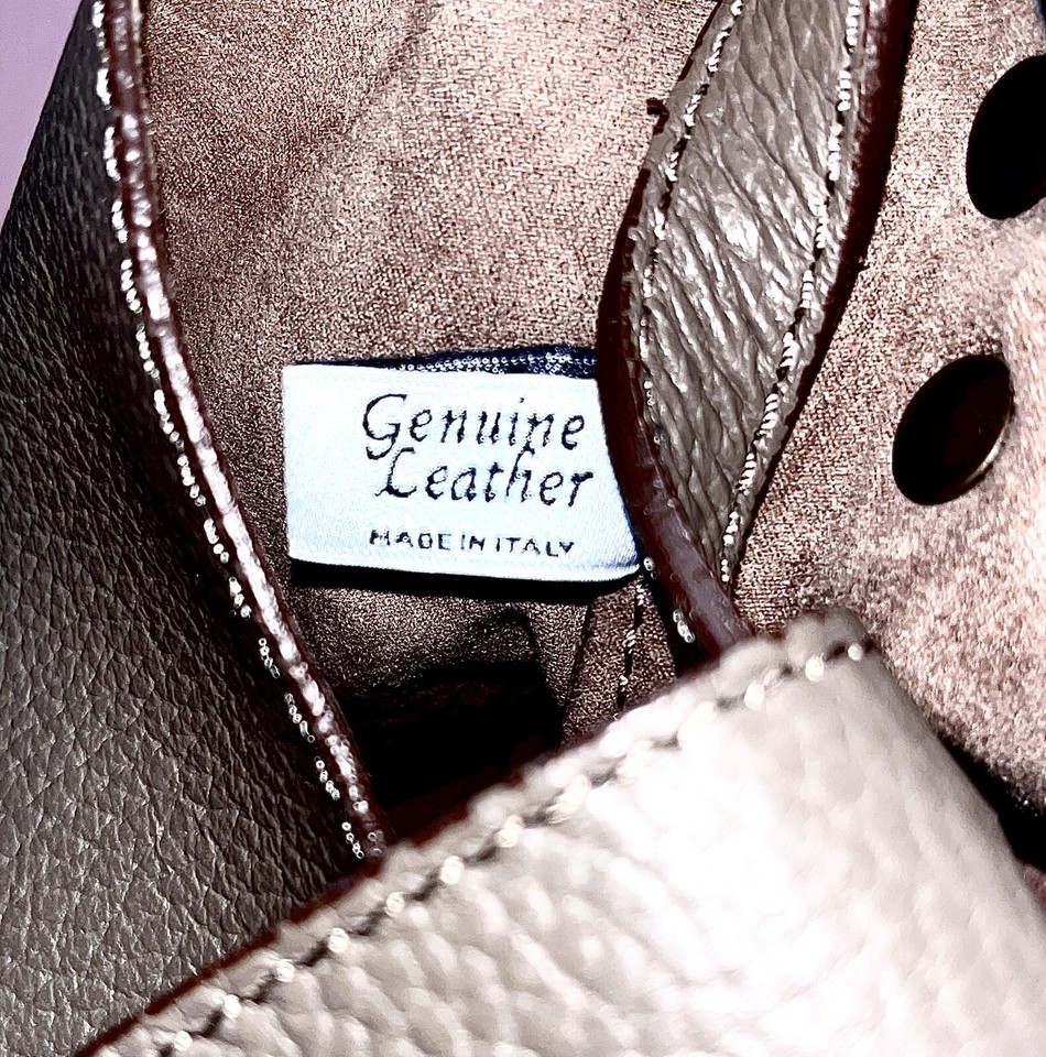 Sundance Gray Pebbled Leather Handbag Purse. Made In Italy | eBay