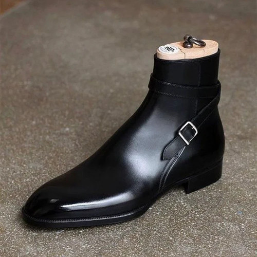 Men's classic business versatile gentleman Jodhpur Boots Closer Buckle ...