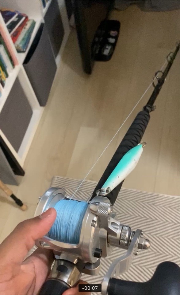 Avet sx right hand with 50 pound braid and graftech offshore series 50 ...