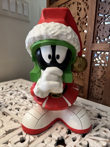 Vintage Looney Tunes Marvin The Martian Christmas Santa Statue 11 ...