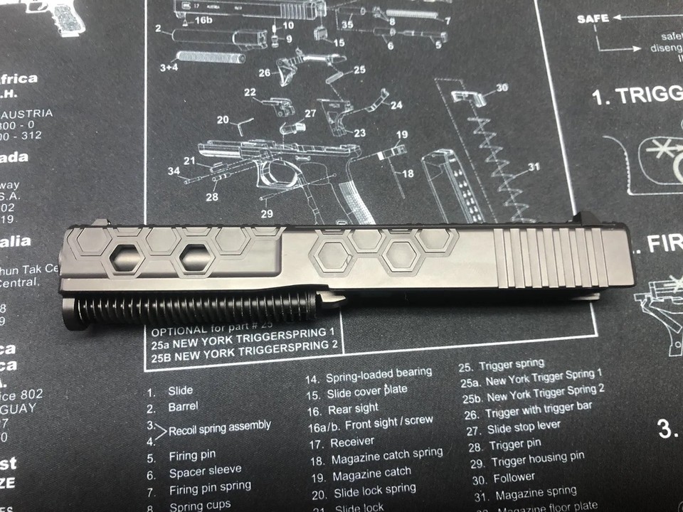 New Custom Glock 23 OEM Gen 3 40S&W Complete Slide Assembly G23 ...