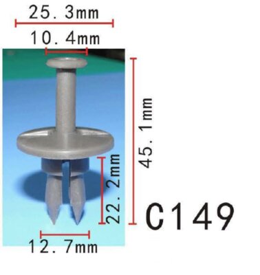 5PCS Nylon Fastener Rivet Retainer Clip Fit GM Push-Type Retain ...