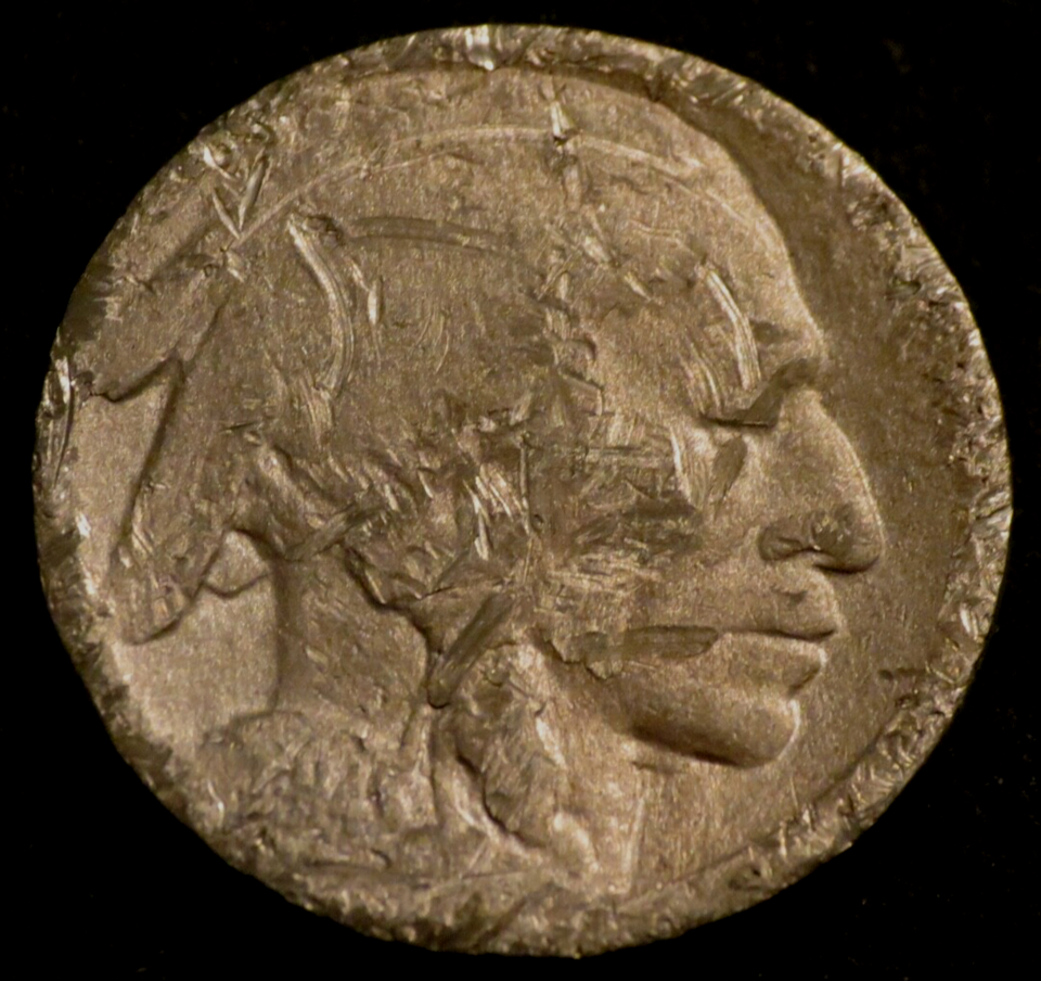 1914 S Buffalo Nickel Semi-Key Date Horn Details Holo-Restored Five 5c ...