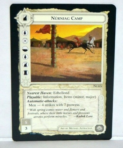 Middle-Earth CCG MECCG Nurniag Camp Against The Shadow ATS Lord of ...
